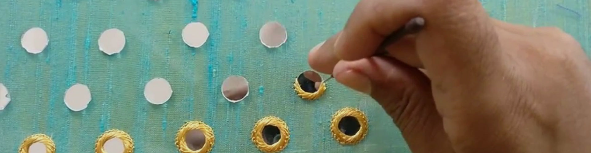 Mirror work saree also known as Shisha work sarees