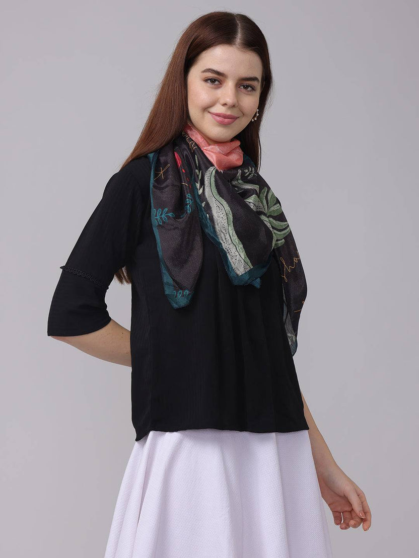 Vastranand Online Artistic Botanical Scarf Buy Now.